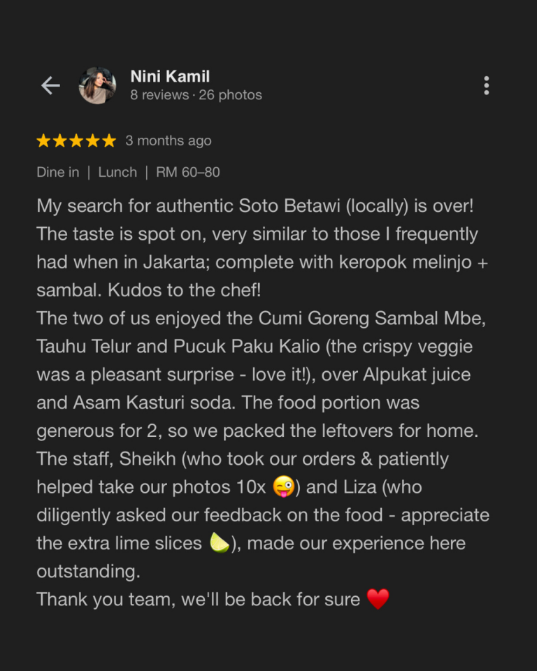 Betawi – Indonesian Cuisine